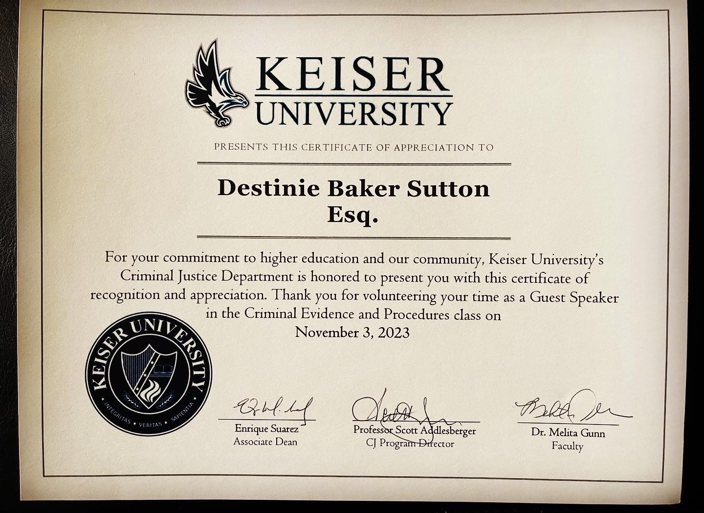 Exploring the Depths of Criminal Law: A Guest Speaker’s Experience at ...